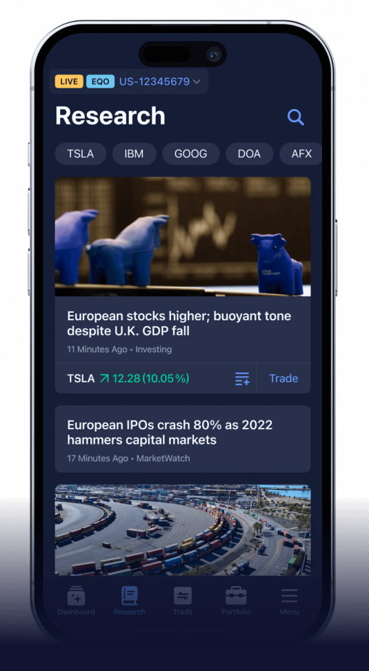 DXtrade Mobile Trading App for Stocks, Options, Futures Brokers